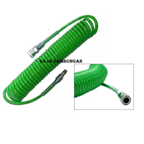 Jual Selang Angin Bengkel 5 x 8 mm x 9 Meter Recoil Hose Spiral Ban ...