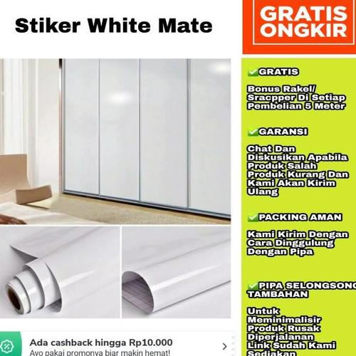 Jual MANTAP! STIKER STICKER PUTIH POLOS WHITE BOARD VINYL MANTAP! - Kab ...