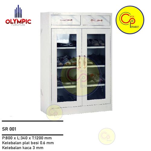 Jual Lemari Rak Sepatu Besi 2 pintu Anti Air dan Rayap Minimalis Olympic Olymsteel Besi - Kota ...