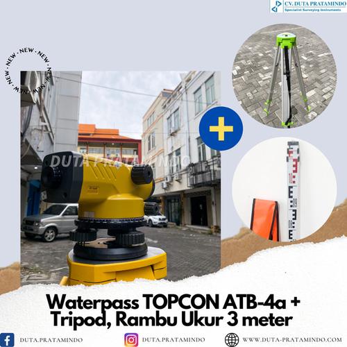 Jual Autolevel / Waterpass TOPCON ATB-4a ATB4a PLUS TRIPOD RAMBU UKUR ...