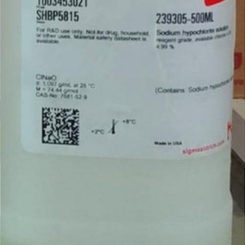 Jual Sodium Hypochlorite solution sigma 239305 500ml - Jakarta Timur ...