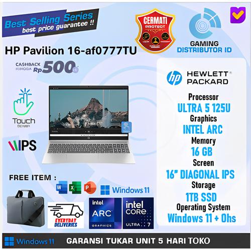 Promo Laptop Hp Pavilion 16 Touch Intel Core Ultra 5 125U 16Gb 1Tb W11 ...