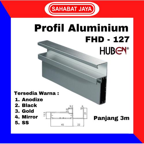 Jual HUBEN Profil Frame Handle Alumunium Aluminium FHD 127 FHD127 FHD ...