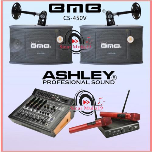 Jual Paket Karaoke Speaker BMB CS 450V Power Mixer Ashley M-Power4 2 ...