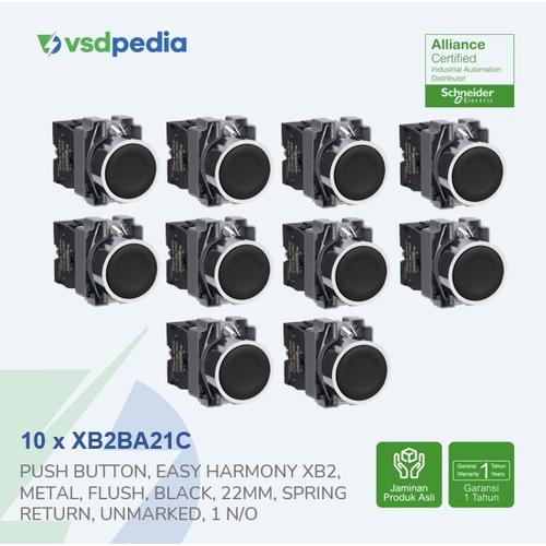 Jual SCHNEIDER PUSH BUTTON XB2 BLACK 1 N/O XB2BA21C x 10 - Jakarta ...