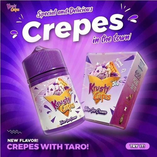 Jual KRUSTY CREPES V6 TARO ICE CREAM FREEBASE 60ML 100% AUTHENTIC ...