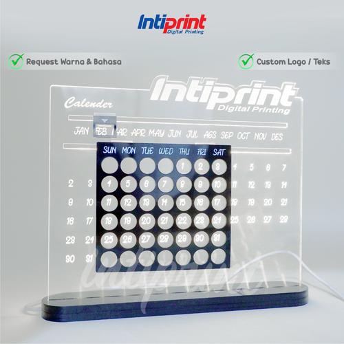 Jual Kalender Akrilik Custom Logo / Kalender Abadi Akrilik / Kalender ...