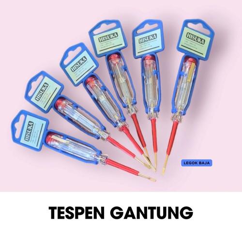 Jual Original Obeng Tespen Test Pen Listrik Lampu Merah Hisuka Eceran ...