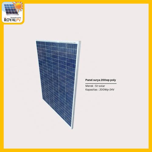Jual Solar panel surya 200wp poly solar cell 200wp - 3 Unit + P.Kayu ...