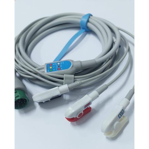 Jual Kabel EKG Monitor Compatible Mindray, 12 Pin, 3 Leads Mec 1000 ...