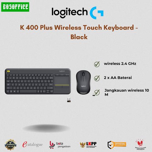 Jual K 400 Plus Wireless Touch Keyboard - Black - Keyboard wireless ...