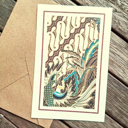 Jual Kartu Ucapan Polos Batik Jawa Parang Blank Greeting Card & Amplop ...