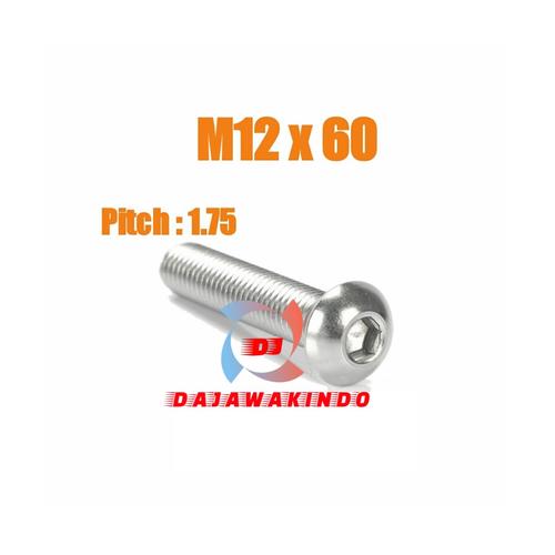 Jual Baut L Button M12 x 60 / Baut Button L M12 x 60 SUS 304 - Kota ...