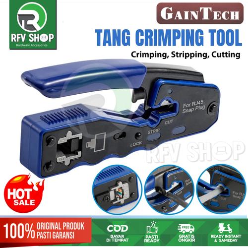 Jual Crimping tool RJ45 Tang Krimping RJ 45 Anti gagal Gaintech GT-350 ...