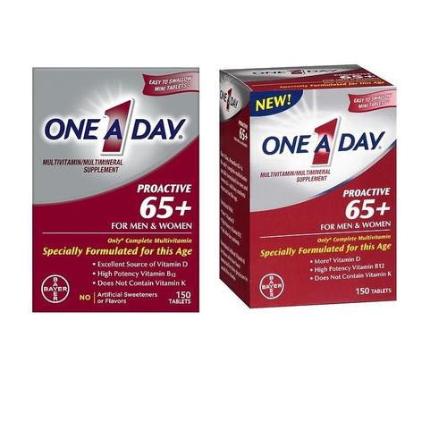 Jual One A Day Proactive 65+, Mens & Womens Multivitamin, 150 tablets ...