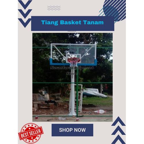 Jual Tiang Basket Tanam Cor Akrilik 15 - 120 + Ring Tiang Basket Tanam ...