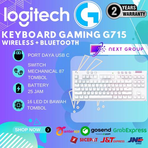 Jual Logitech G715 Keyboard Gaming Wireless Bluetooth TKL RGB-Linear ...