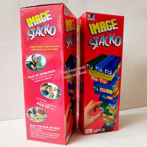 Jual Image Stacko Mainan Edukasi Menara Balok Susun Strategi Asah Otak ...