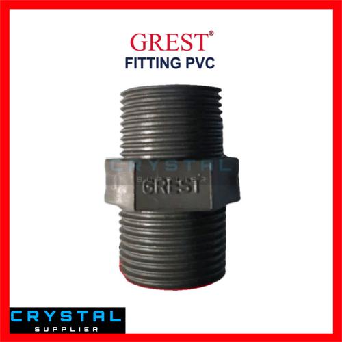 Jual DOUBLE NIPPLE GREST 1/2" inch PVC Dobel Nepel Doble Niple Nepple ...