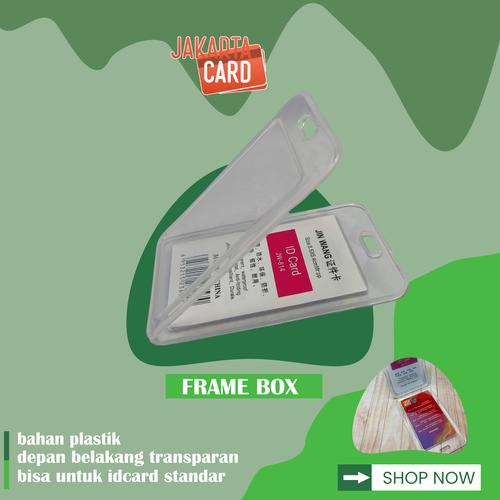 Jual frame casing box tempat ID card flashdisk holder bening tutup ...