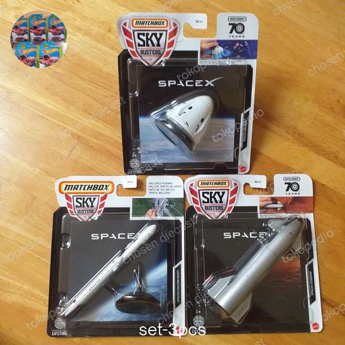 Jual MATCHBOX SKY BUSTER SPACEX FALCON HEAVY.DRAGON. STARSHIP set ...