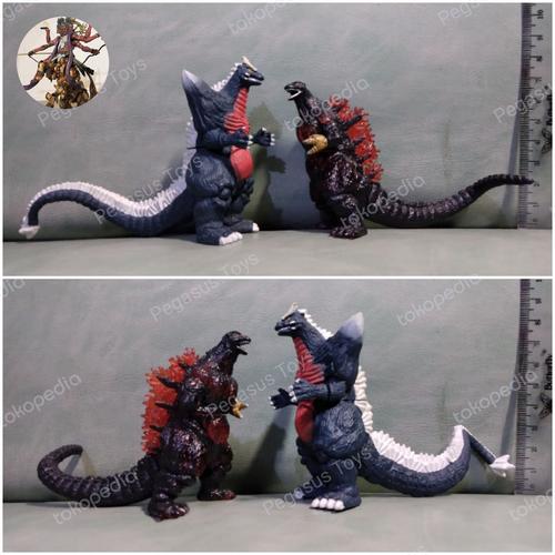 Jual Bandai Ori HG High Grade kaiju Space & Burning Godzilla minifigure ...