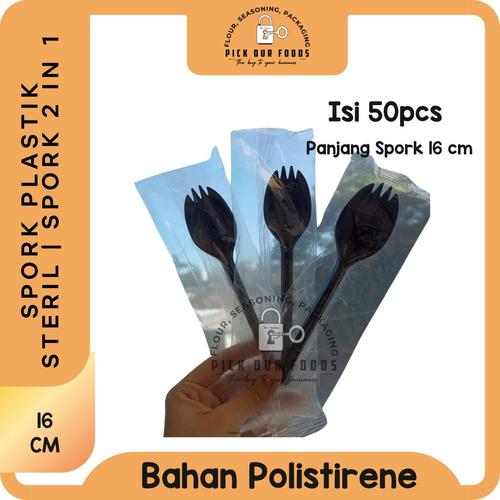 Jual SPORK PLASTIK STERIL | SPORK 2 IN 1 SENDOK GARPU PLASTIK HIGIENIS ...