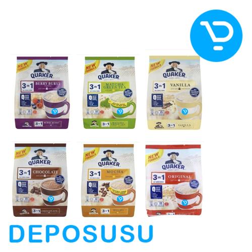Jual Quaker 3in1 Polybag 224g Minuman Sereal Oats Vanilla, Chocolate ...