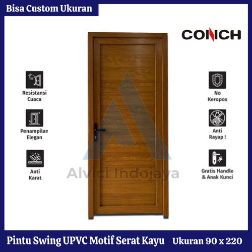Jual Pintu Serat Kayu UPVC Conch Full Panel - Bukaan Kanan , 80 x 200 ...
