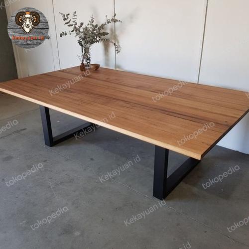 Promo Meja meeting l Meja kerja l meja jati super besar 180×100×75×3 ...