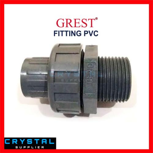 Jual Vlok Sok Water Mur GREST 1 x 3/4" inch PVC Drat Luar / Verlop ...