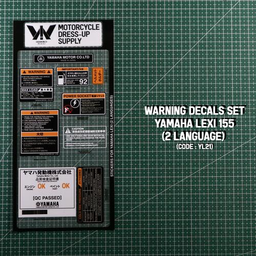 Jual Sticker detail/warning stickers/stiker warning Yamaha Lexi 155 2 ...