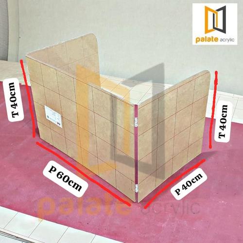 Jual PARTISI / SEKAT / PEMBATAS MEJA AKRILIK 3 SISI UNIVERSAL PORTABLE ...
