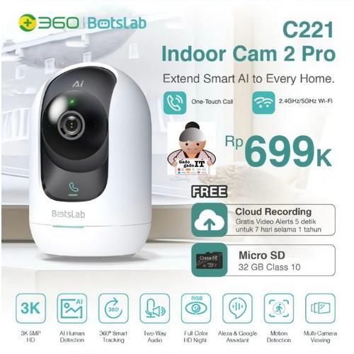 Jual Kamera CCTV BotsLab C211 PRO IP Camera Wifi IPCam Portable Smart ...