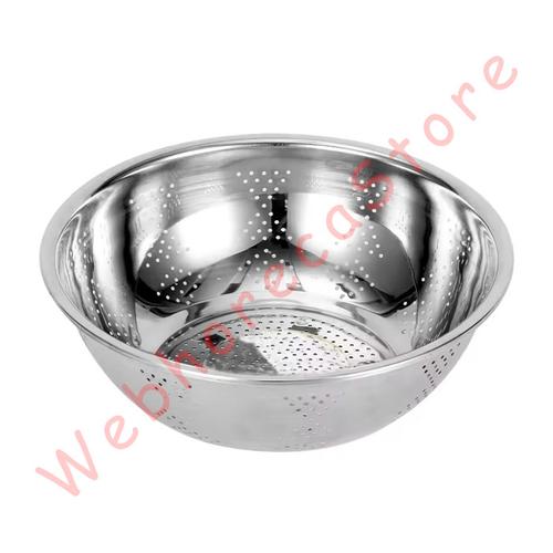 Jual Mixing Bowl Colander Strainer Stainless/ Mangkok Saringan Cuci ...