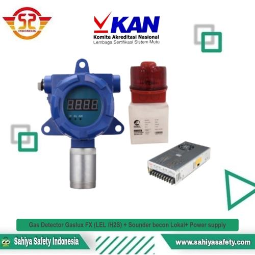 Jual Gas Detector Gaslux FX LEL, H2S Sounder Becon Lokal Power Supply ...