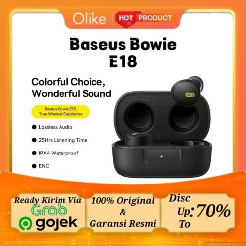 Jual Baseus Bowie E18 True Wireless Earphones 25H-Listening IPX4 ENC ...