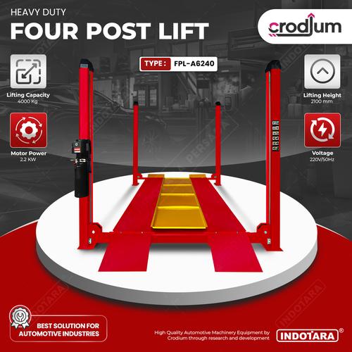 Promo CRODIUM Four Post Lift Mobil 4 Tiang Kapasitas 4 Ton FPL-A6240 ...