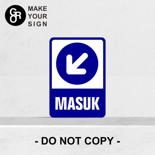 Jual RAMBU PLANG/PLAT/LALU LINTAS ARAH MASUK 35X50CM SIGNAGE - Kanan ...