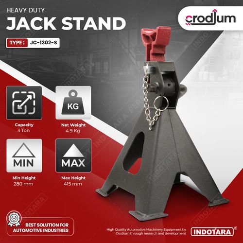 Promo Jack Stand Mobil 2, 3 & 6 Ton Tahanan Dongkrak CRODIUM - Hitam ...