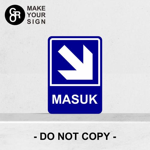 Jual RAMBU MASUK PLAT/PLANG/ LALU LINTAS 35X50CM SIGNAGE - Kota Bandung ...