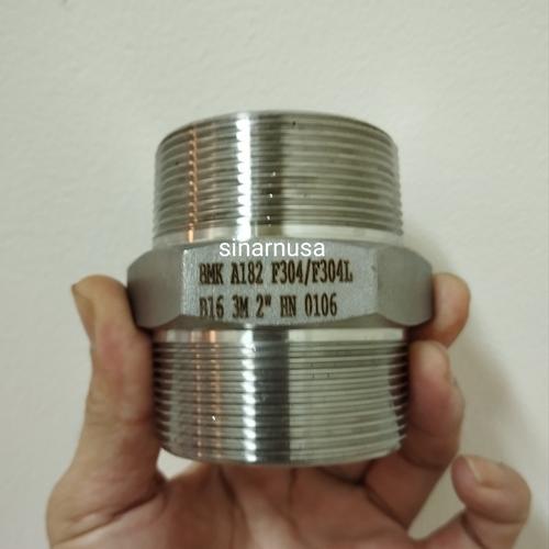 Jual Double Nepel 3000 Psi NPT 2 " inchi Stainless 304 DN 50 - Jakarta ...