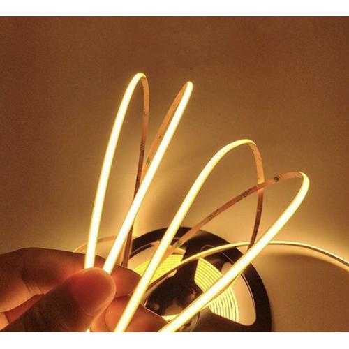 Jual Lampu Plafon Flexible Led Strip COB 5mm 480LED 24V 5W 10W 3000K ...