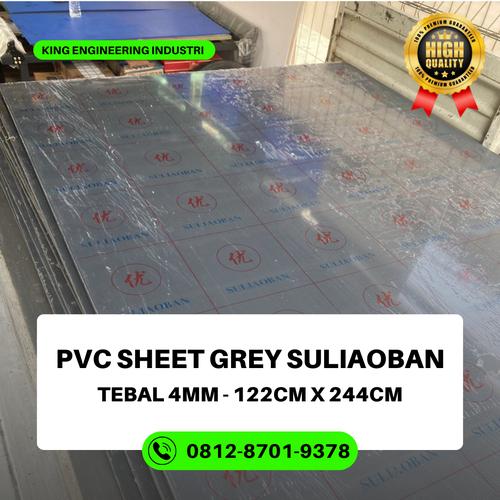 Jual PVC Grey Lembaran Merk Suliaoban Tebal 4mm 122x244cm PVC Sheet Grey Plat PVC Lembaran Abu ...