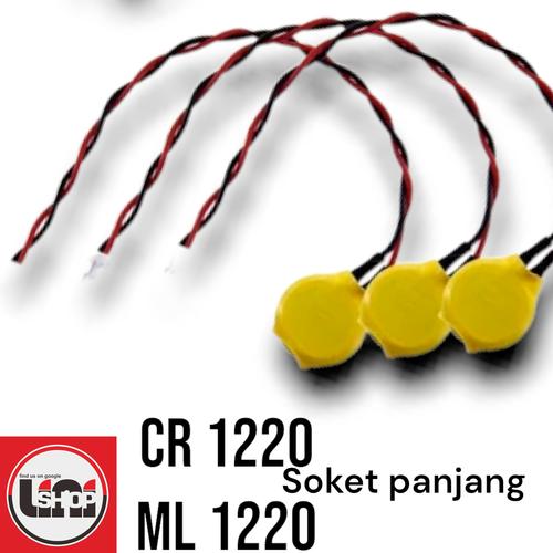 Jual Baterai Cmos CR1220 Kabel 2 pin soket panjang cmos BIOS Laptop ...