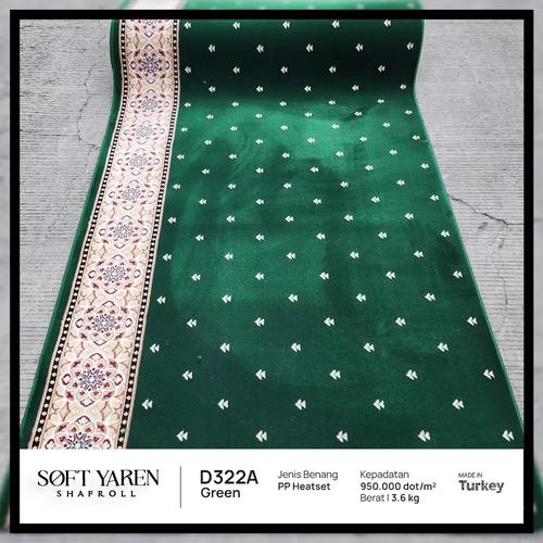 Promo Karpet Masjid Meteran Turki Soft Yaren D322 Green & Red - Red ...