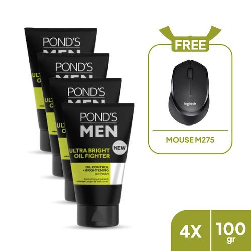 Promo Ponds Men Ultra Bright Oil Fighter Facial Foam 100gr Isi 4 ...