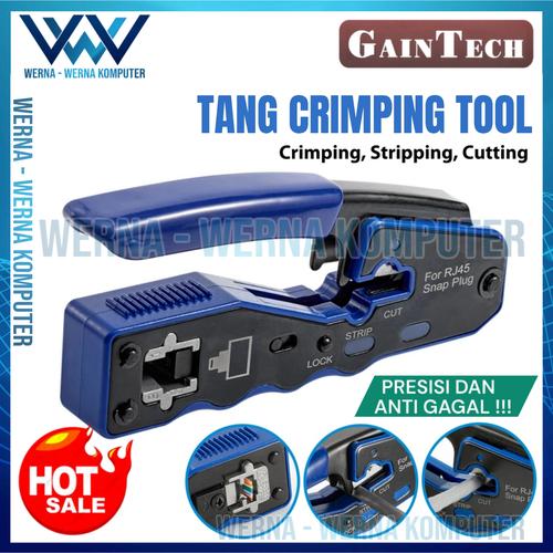 Jual Crimping tool RJ45 Tang Krimping RJ 45 Anti gagal Gaintech GT-350 ...