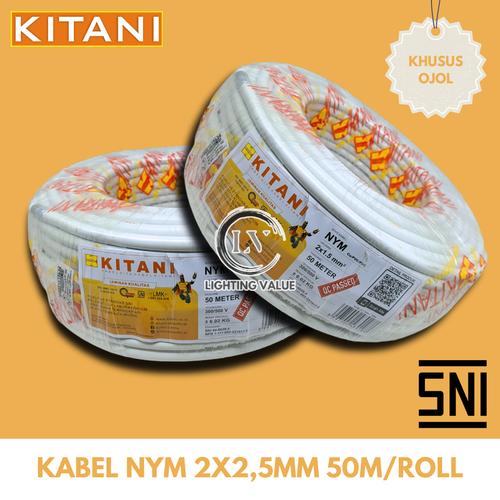 Jual KITANI KABEL NYM 2X2,5MM KABEL KAWAT 50METER/ROLL KHUSUS OJEK ...