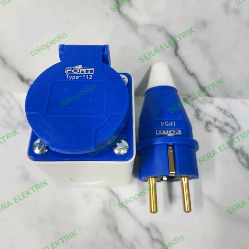 Jual Stop Kontak Genset Steker + Panel Socket 2P 16A CEE 012+112 FORT ...